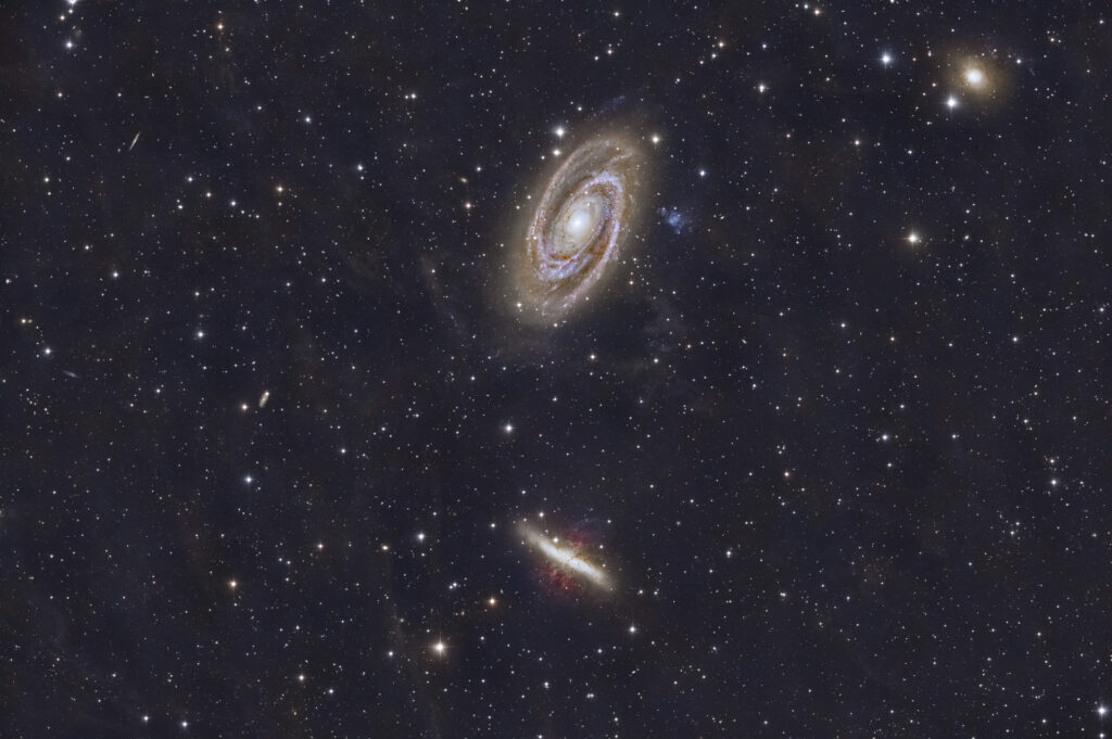 Messier 81 (Bodes Galaxie) und M82 (Zigarrengalaxie) – Privatsternwarte ...